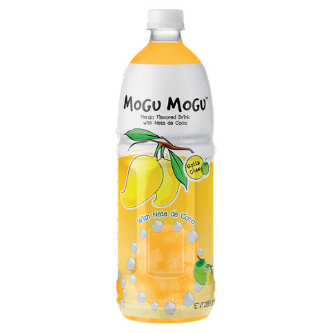 Mangų skonio gaivusis gėrimas su nata de coco MOGU MOGU, 1000 ml – YOUMAME