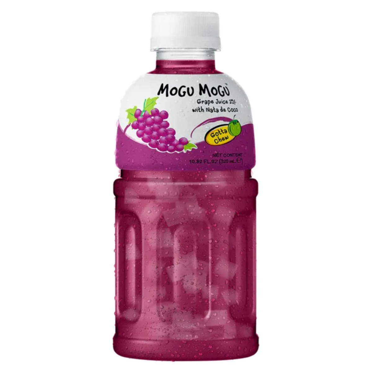 Grape flavor soft drink with nata de coco MOGU MOGU, 320 ml – YOUMAME